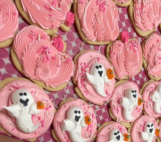 Pink-o-Ween Halloween Buttercream cookies dozen | Tamara's the Cake Guru