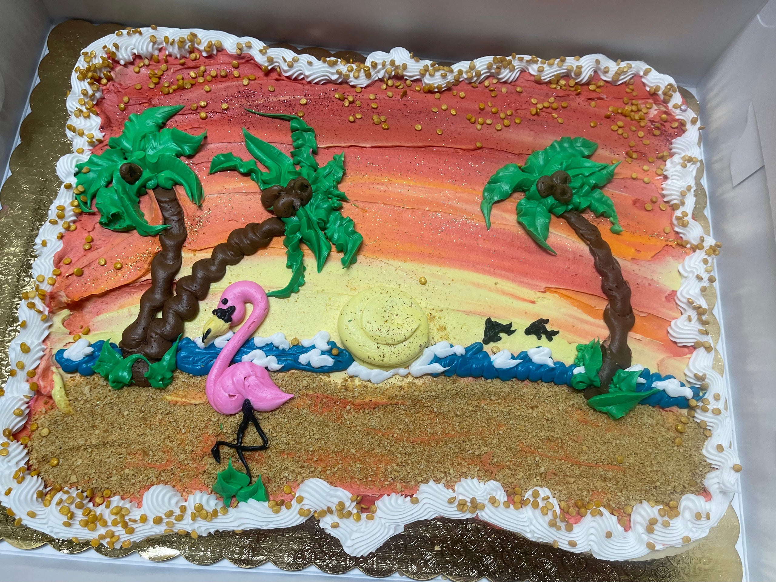 Tropical Sunset cookie cake | Tamara's the Cake Guru